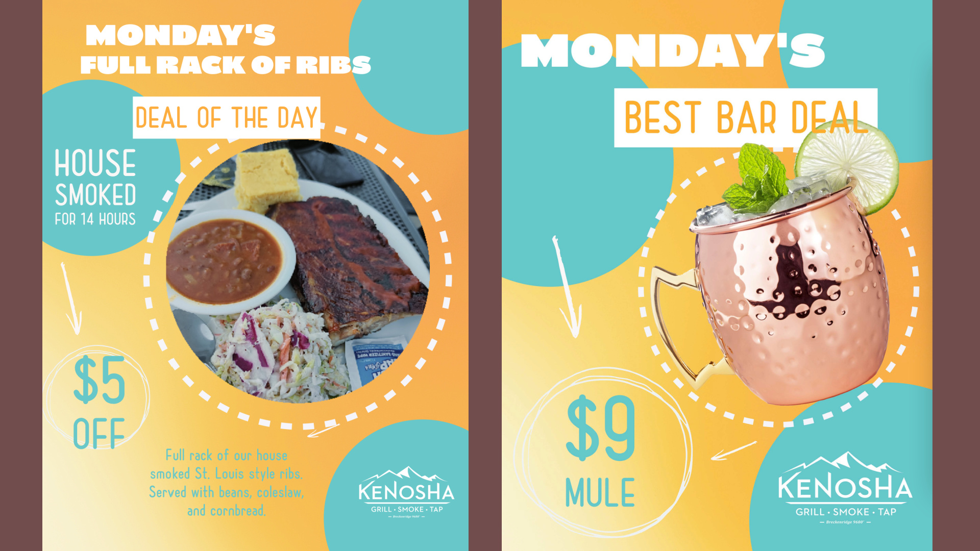 Monday • Mud Season • Food and Drink Specials - Kenosha Steakhouse